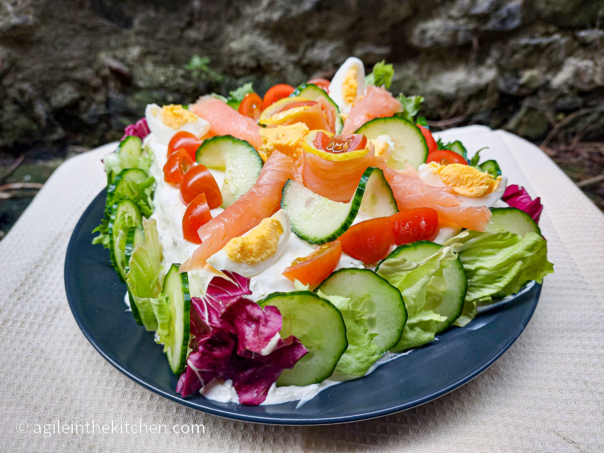 Traditional Swedish smörgåstårta or sandwich cake - Agile in the kitchen